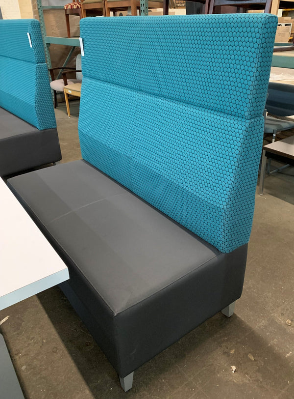 National High Back Bench – Teal & Charcoal – Office Alternatives